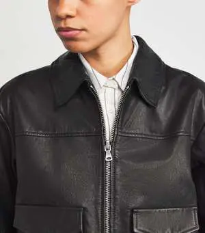 Paige Clyde Cropped Leather Jacket