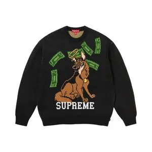 Supreme All Dogs Go To Heaven Sweater - Black