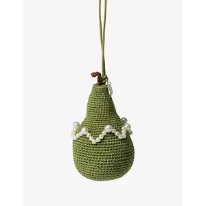 GOHAR WORLD Pear Crochet Bag Charm - Green