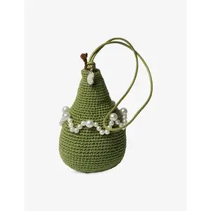GOHAR WORLD Pear Crochet Bag Charm - Green