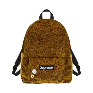 Supreme Velvet Leopard Backpack - Tan