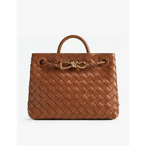 Bottega Veneta Andiamo Small Leather Top-handle Bag - Cognac-mb-cognac
