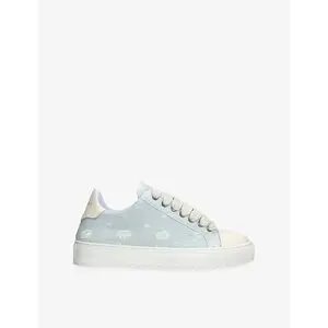 NUMERIS Atelier Denim And Leather Trainers - Pale Blue