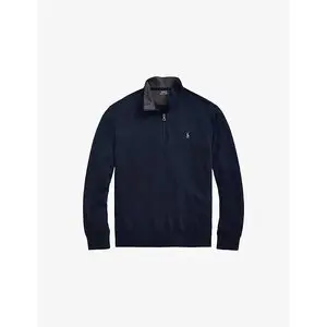 Polo Ralph Lauren Brand-embroidered Half-zip Cotton-blend Sweatshirt