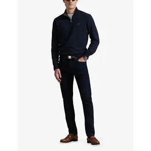 Polo Ralph Lauren Brand-embroidered Half-zip Cotton-blend Sweatshirt