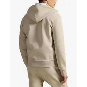Polo Ralph Lauren Brand-embroidered Cotton-blend Zip-up Hoodie - Beige