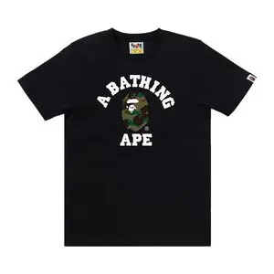 A BATHING APE 1st Camo College Tee - Black