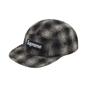 Supreme Harris Tweed Camp Cap - Black