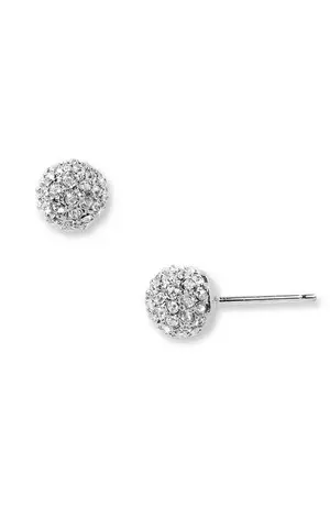 Nadri Pavé Stud Earrings - Silver