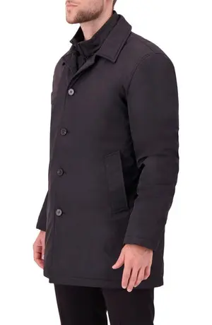 VICTOR EMMANUEL Removable Mock Neck Water Resistant Jacket