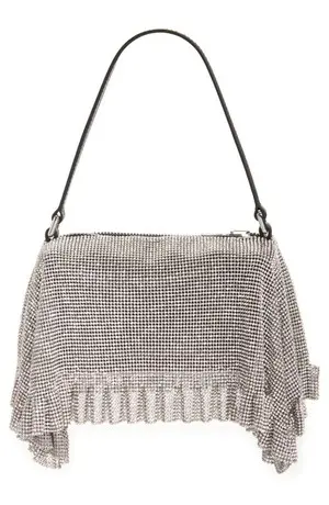 Alexander Wang Divina Crystal Mesh Pochette - Silver
