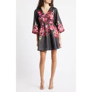 CIEBON Floral Minidress With Pockets