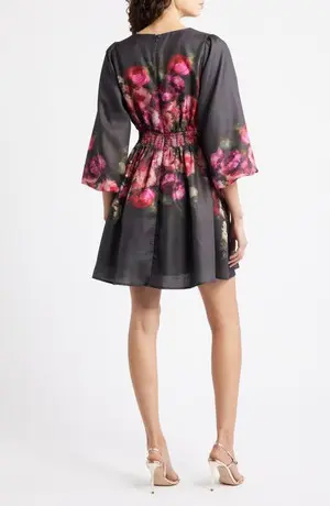 CIEBON Floral Minidress With Pockets