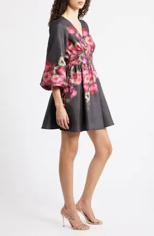 CIEBON Floral Minidress With Pockets