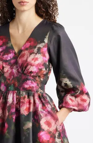 CIEBON Floral Minidress With Pockets