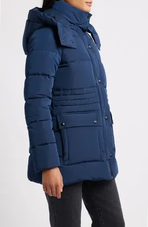 Sam Edelman Parka With Removable Hood - Navy