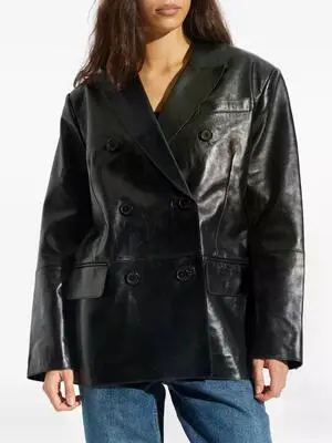 STAND STUDIO Double-breasted Leather Coat