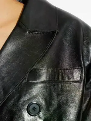 STAND STUDIO Double-breasted Leather Coat