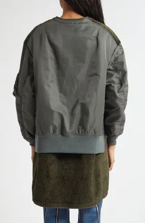 Junya Watanabe High Pile Fleece & Nylon Bomber Coat