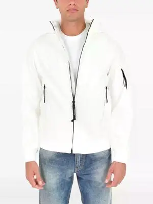 C.P. COMPANY Shell-r Hooded Zip Jacket - White