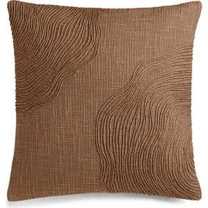CRANE AIR Embroidery Terrain Accent Pillow - Jute