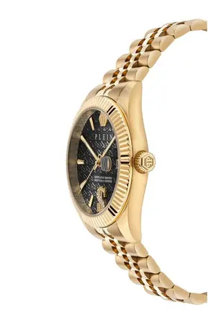 Philipp Plein Date Superlative Two-tone Bracelet Watch - Ip Yellow Gold