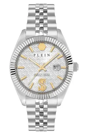 Philipp Plein Date Superlative Two-tone Bracelet Watch - Stainless Steel