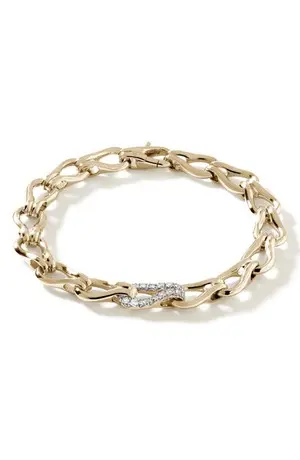 John Hardy Surf Diamond Bracelet - Gold