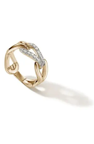 John Hardy Surf 14k Diamond Pavé Ring