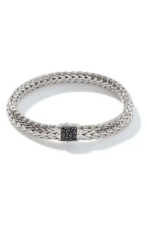 John Hardy Icon Chain Bracelet With Pavé Sapphire - Silver/black Diamonds
