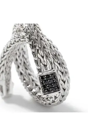 John Hardy Icon Chain Bracelet With Pavé Sapphire - Silver/black Diamonds