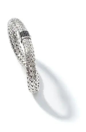 John Hardy Icon Chain Bracelet With Pavé Sapphire - Silver/black Diamonds