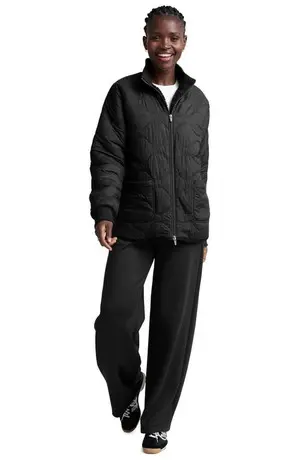 Beyond Yoga Two-way Reversible Quilted Jacket - Black