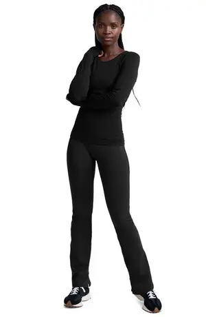 Beyond Yoga Pacer Fleece Bootcut Pants - Black
