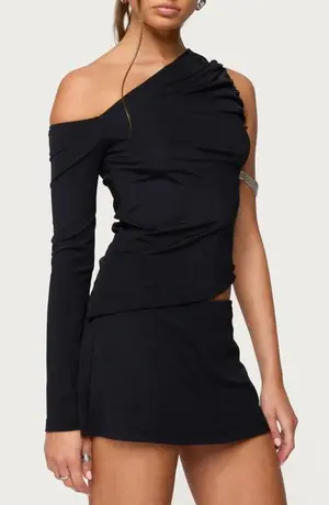 EDIKTED Lucretia Asymmetric Top - Black