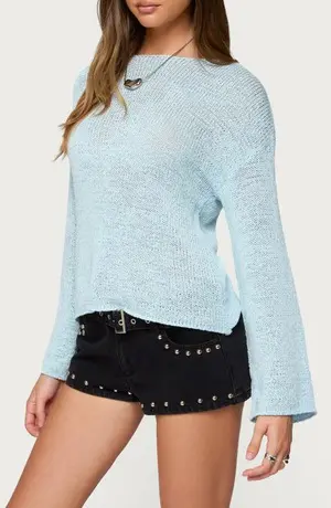 EDIKTED Drop Shoulder Lightweight Sweater