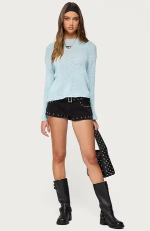 EDIKTED Drop Shoulder Lightweight Sweater