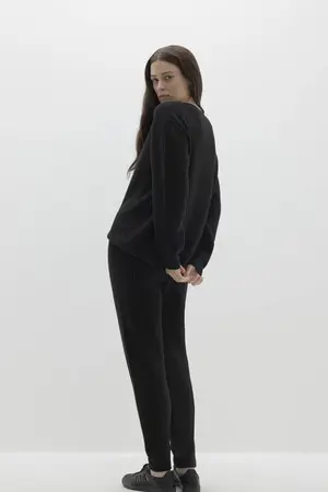 Naked Cashmere Heidi Ribbed Jogger Pant - Black
