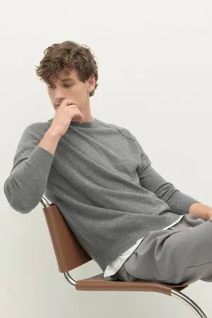 Naked Cashmere Lorenzo Cashmere Crewneck - Thunder