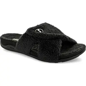 STRIVE Zoey Faux Fur Slippers - Black