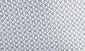 Eton Geometric & Quadrant Print Reversible Silk Pocket Square - Grey Multi