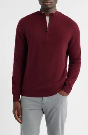 Scott Barber Cashmere Half Zip Pullover