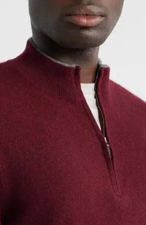 Scott Barber Cashmere Half Zip Pullover