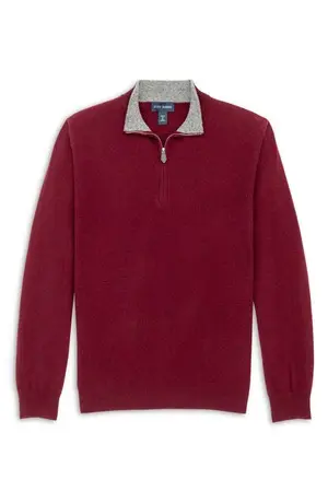 Scott Barber Cashmere Half Zip Pullover
