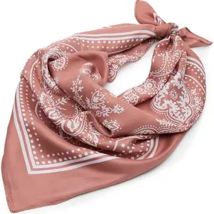 Lele Sadoughi Paisley Square Satin Scarf - Blush