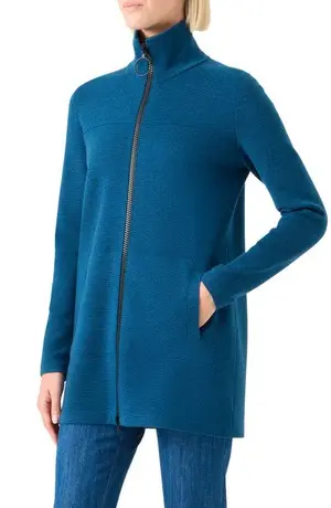 Akris Stretch Virgin Wool Sweater Jacket