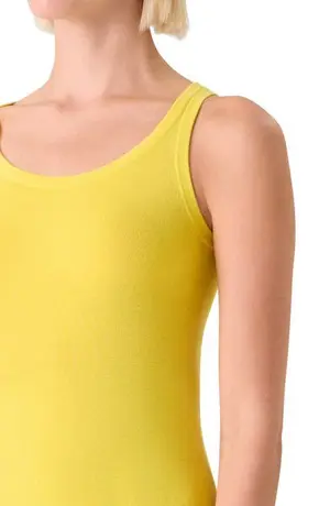 Akris Fitted Virgin Wool Sweater Tank - Lemon Zing