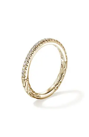 John Hardy Essential Pavé Diamond Band Ring In 14k