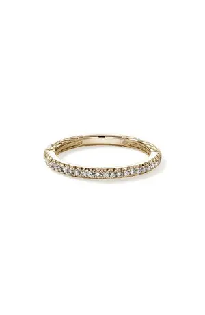 John Hardy Essential Pavé Diamond Band Ring In 14k - Gold