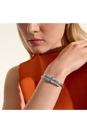 John Hardy Spear Flex Cuff With Gemstones - Silver/blue